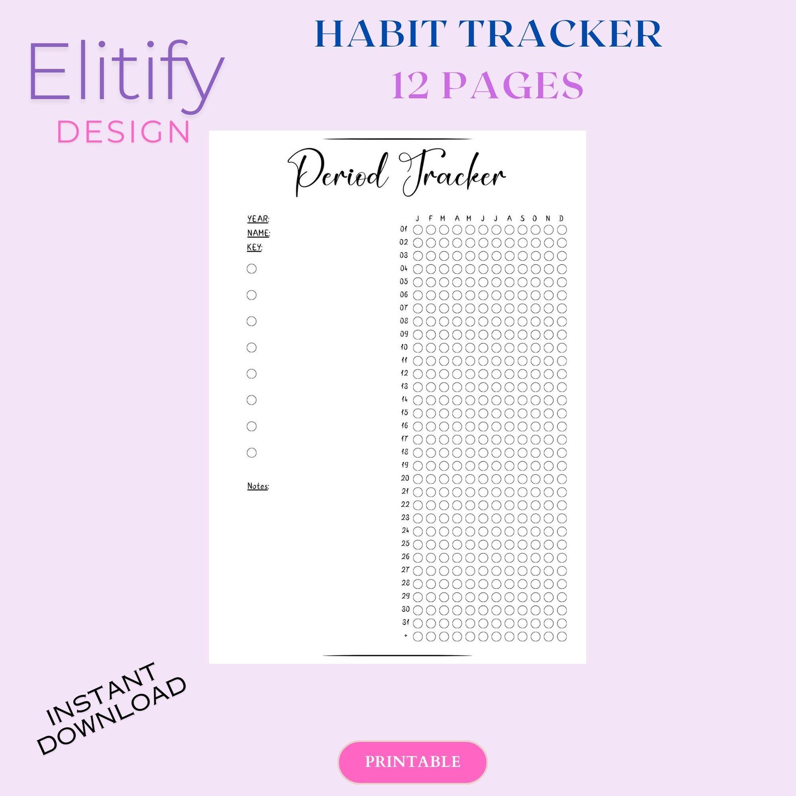 Printable Habit Tracker Bundle: A4/A5 Journal Pages (digital Download ...