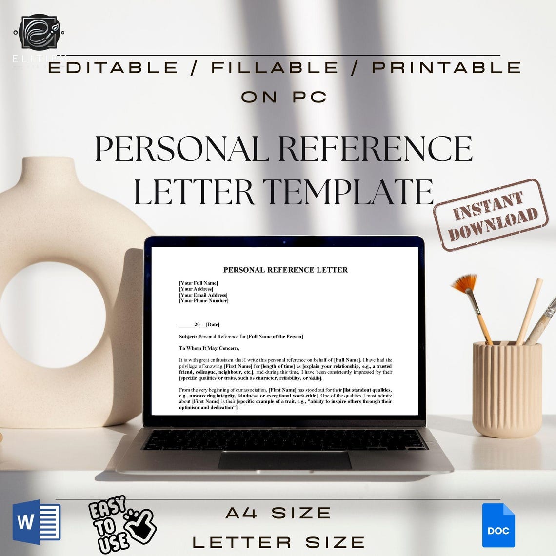 PERSONAL REFERENCE LETTER Template 3. Recommendation Letter Template ...