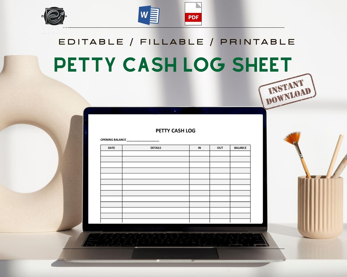 Petty Cash Log Sheet, Money Tracker. Expense Tracker. Printable and ...