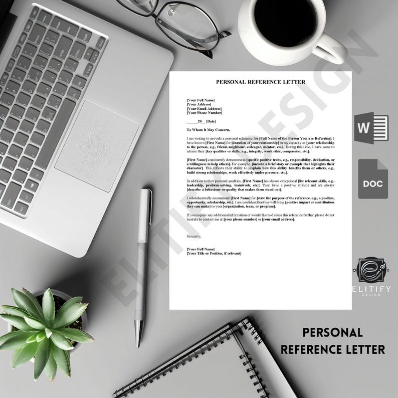 PERSONAL REFERENCE LETTER Template 2. Recommendation Letter Template ...