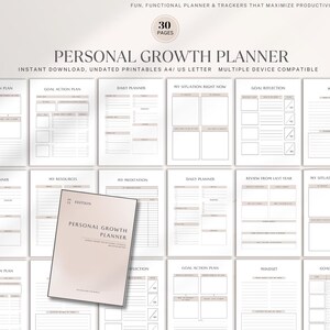 Personal Development Planner, Goal Setting Journal, Daily Organizer ...