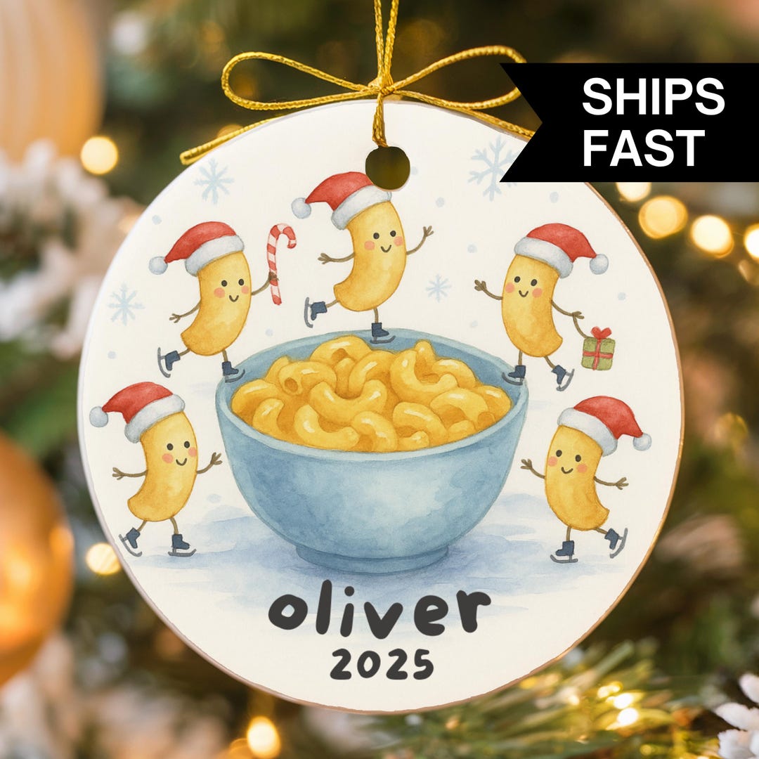 Mac and Cheese Ornament Personalized, Custom Funny Macaroni and Cheese ...