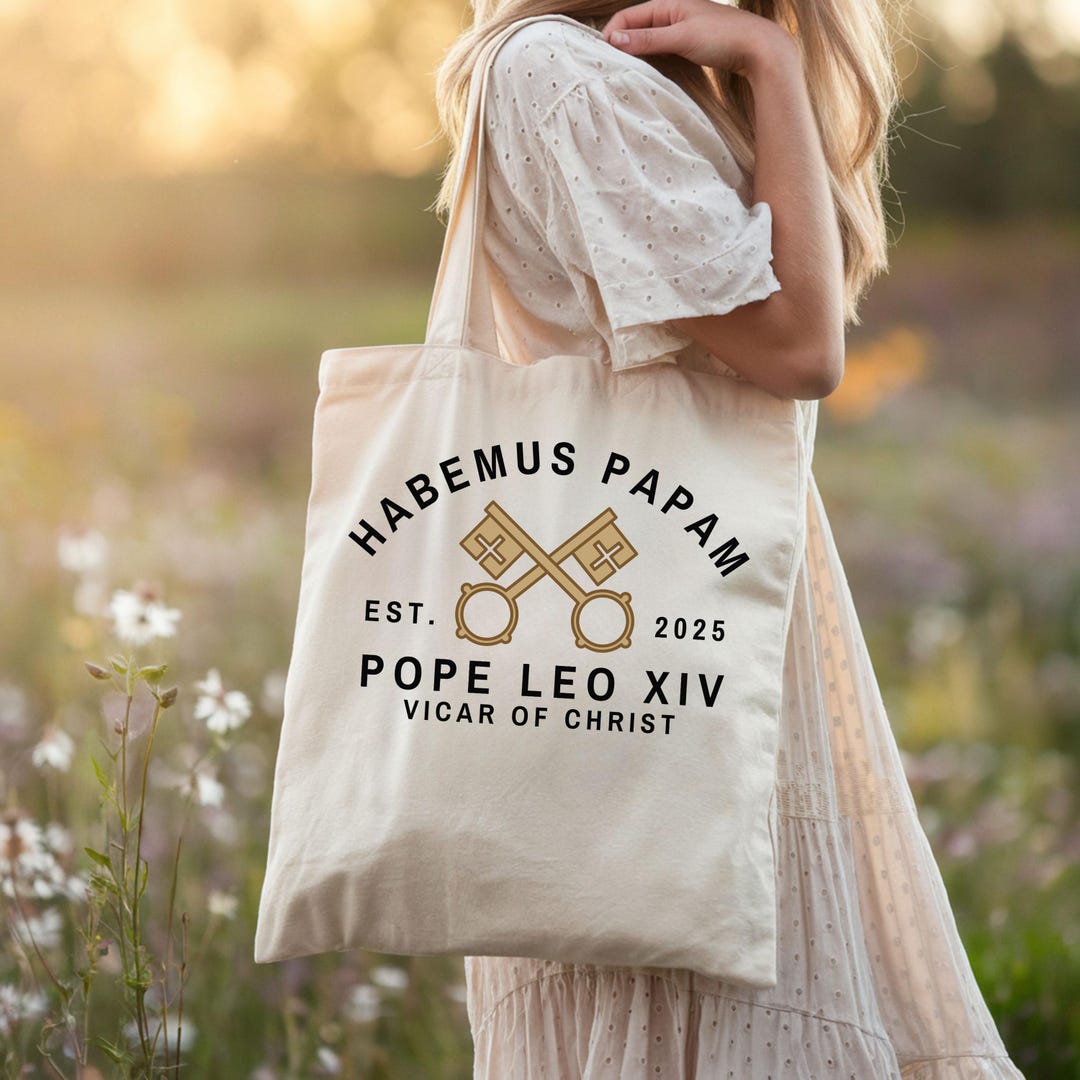 Pope Leo XIV Tote Bag New Pope Leo 14 Gift Catholic Vicar of Christ ...