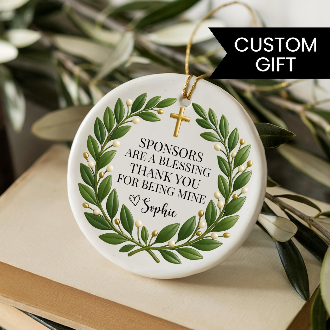 Confirmation Sponsor Gift Custom, Confirmation Sponsor Ornament ...