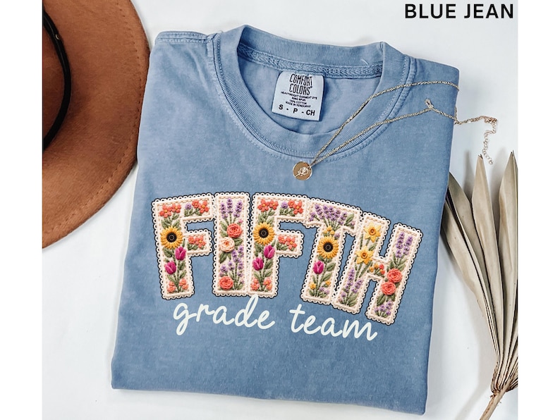 Fifth Grade Team Shirt, Floral 5th Grade Crew Teacher Shirt, Welcome ...
