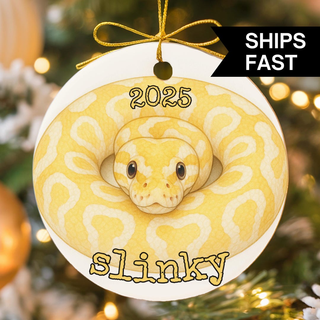 Ball Python Christmas Ornament Custom, Albino Ball Python Decor ...