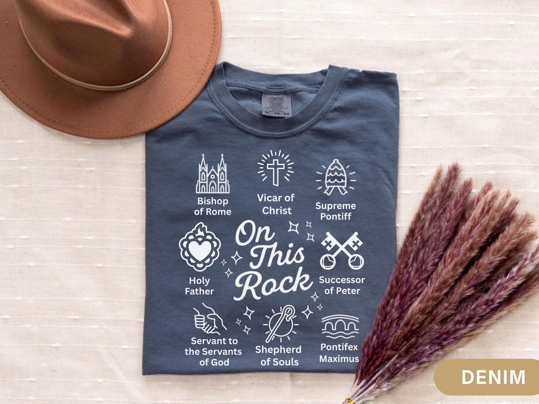 Catholic Pope Shirt Catholic Doodle on This Rock Pontiff Tshirt Comfort ...