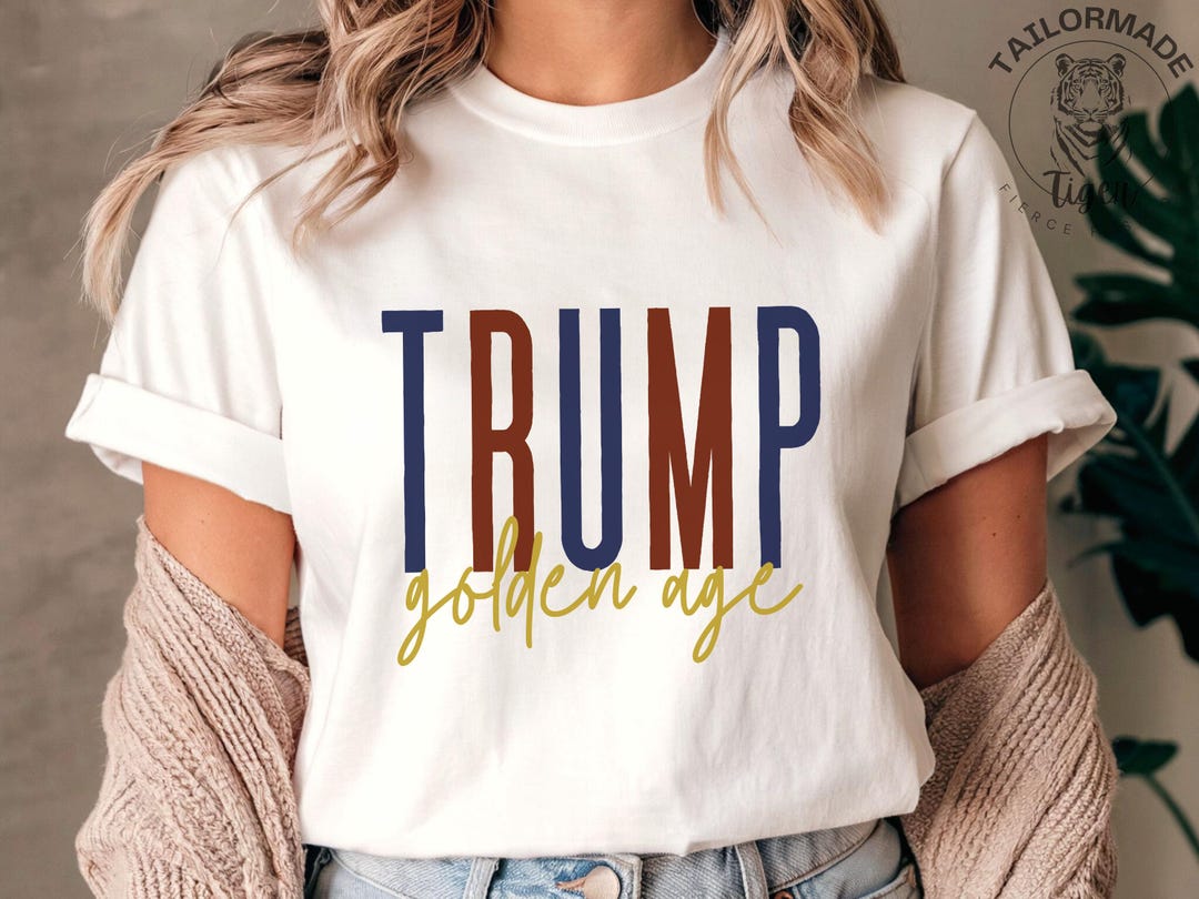 American Golden Age Donald Trump Sweater, 45 47 President Trump ...