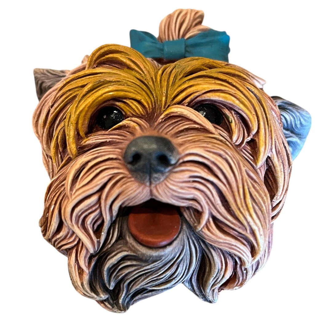 Vintage Bossons Yorkshire Terrier Dog Head Wall Plaque Made in England ...