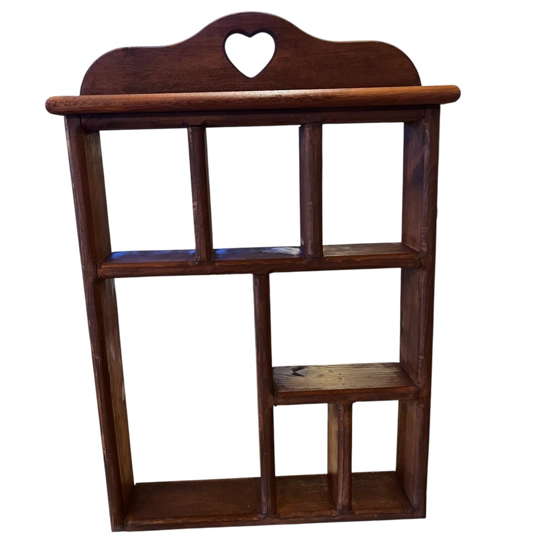Vintage Wooden Heart Cut Out Shelf Shadow Box From the 80s. - Etsy