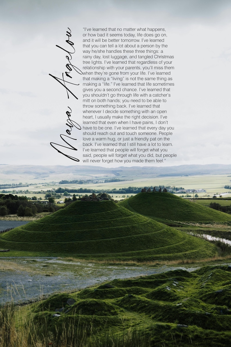 Maya Angelou Inspirational Courage Quote Digital Download for Wall Art ...