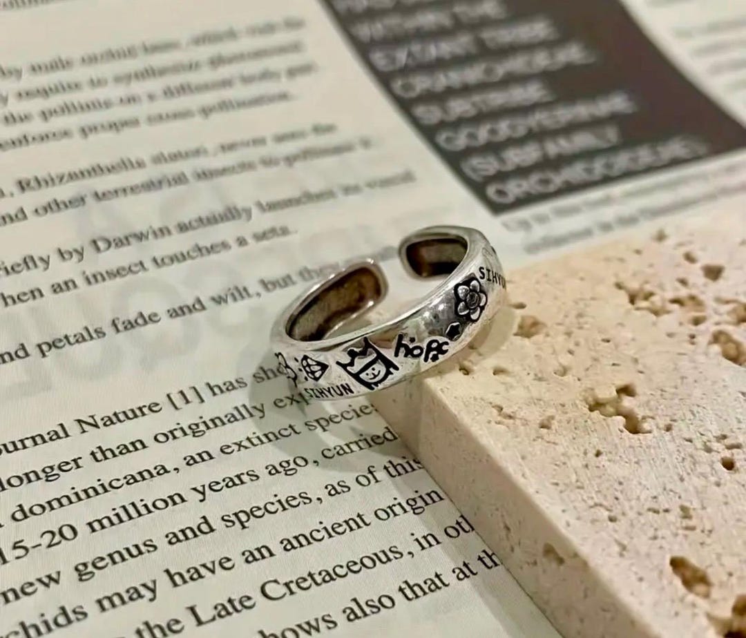 Vintage Rings Graffiti Little Prince Flower Accessories Jewellery ...