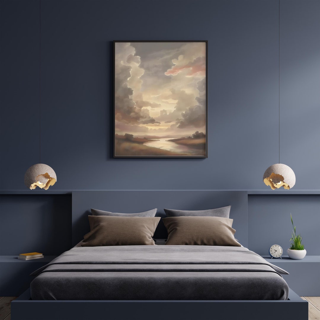 Vertical Landscape Posters, Nostalgiacore Overbed Wall Art, Matte Rural ...