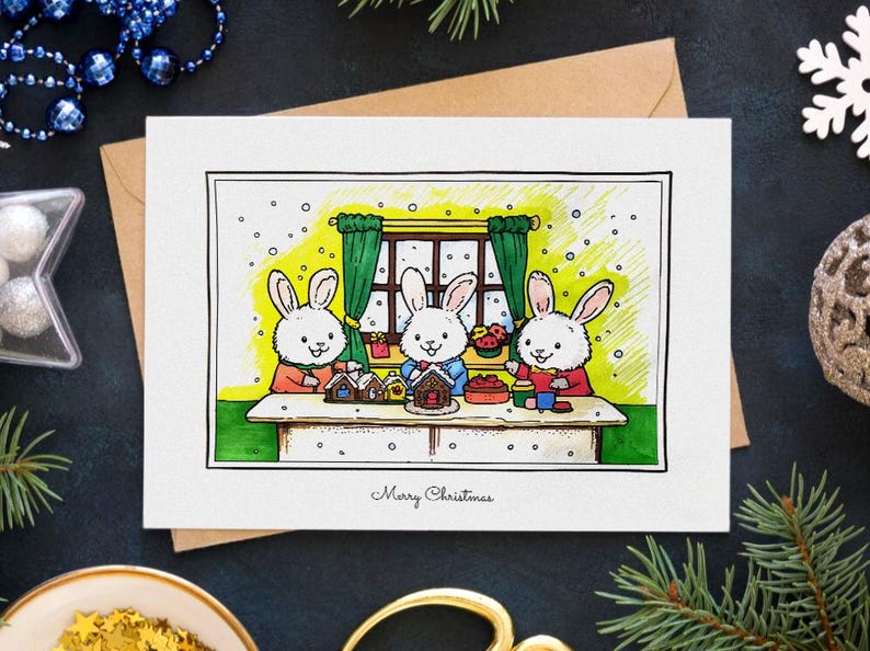 Cute Coloring Pages, 6 Pages, for Kids and Adults, Christmas Card Print ...