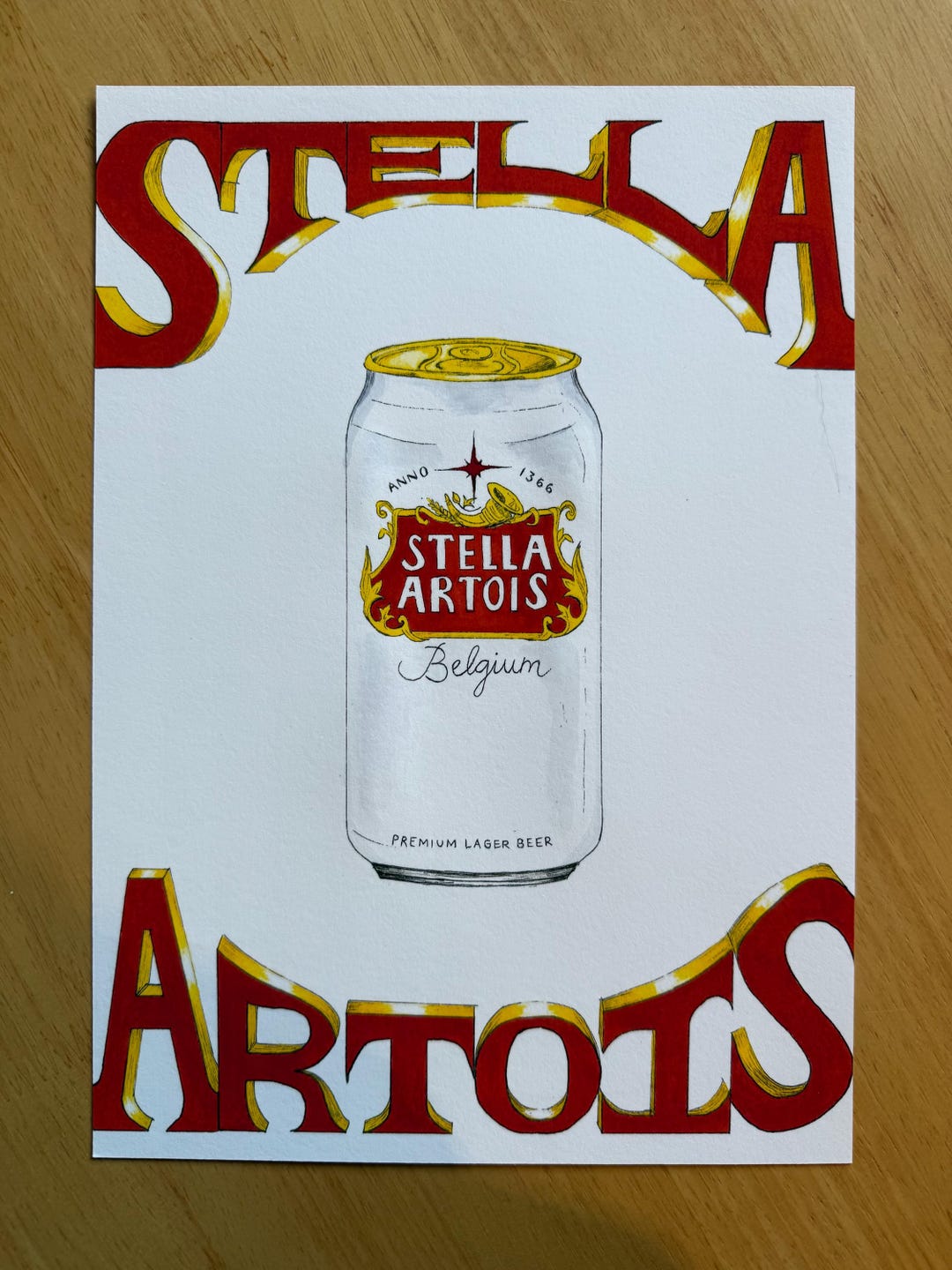 A4 Stella Artois Print - Etsy