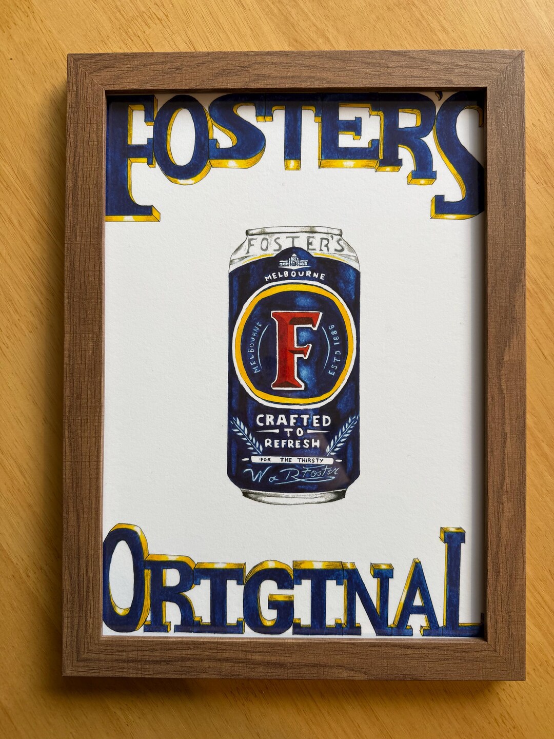 A4 Fosters Original Print - Etsy