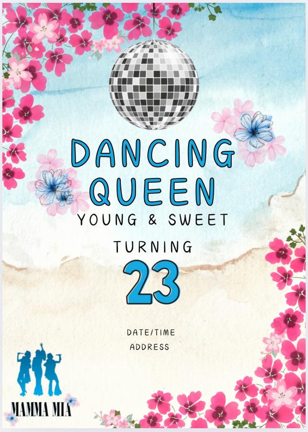 Mamma Mia Birthday Invitation - Etsy