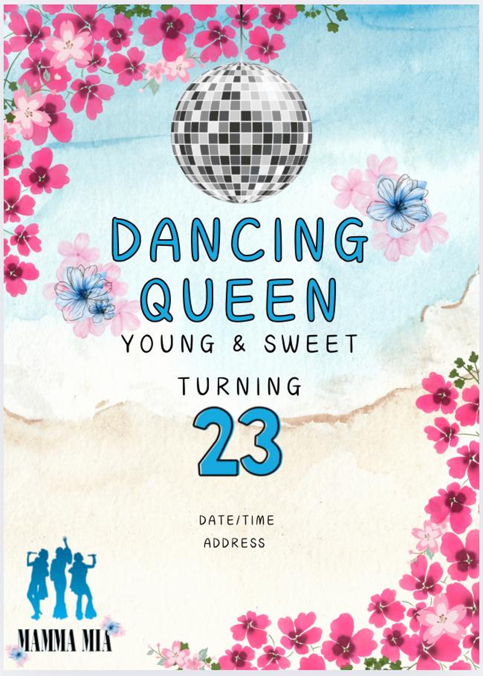 Mamma Mia Birthday Invitation - Etsy