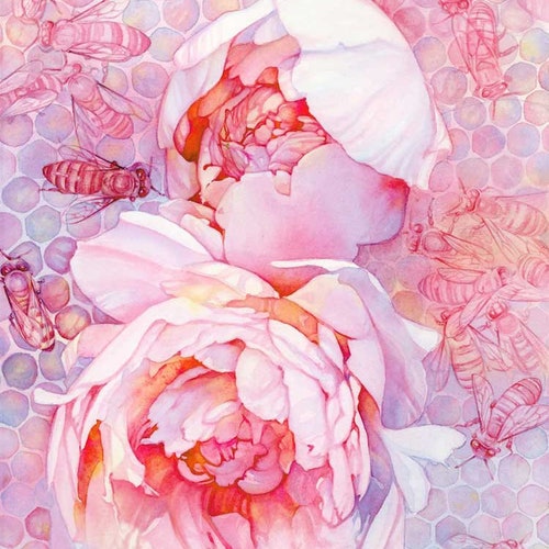 ALLEGORY Open Edition Fine Art PRINT Skull Lilies Watercolor - Etsy