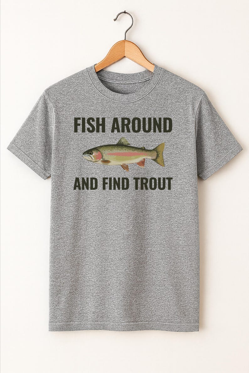 Funny Fishing Meme (PNG Only): Trout Design for Shirts (300 DPI ...