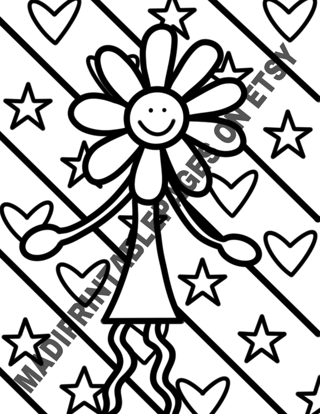 Printable Cute & Bold Coloring Pages for Kids and Adults Digital ...