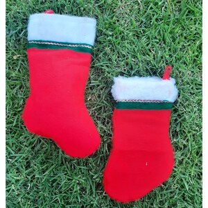 Vintage Red Felt Stockings Christmas Stockings Set 1980s - Etsy