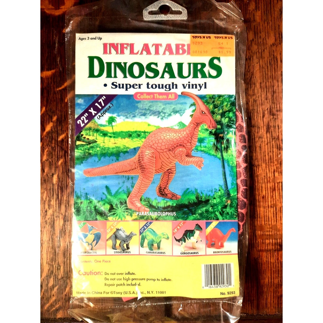 Vintage Toys R US Toy Inflatable Parasaurolophus Dinosaur Tough Vinyl ...