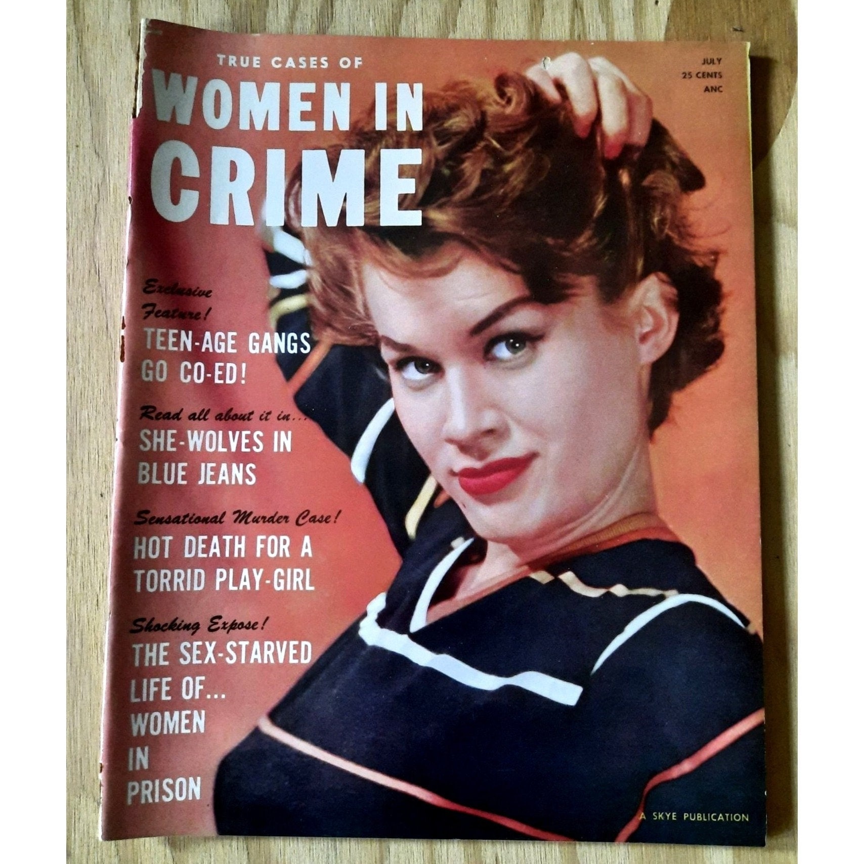 Vintage Pulp Fiction Tabloid Women in Crime Magazine July 1955 Vol 10 ...