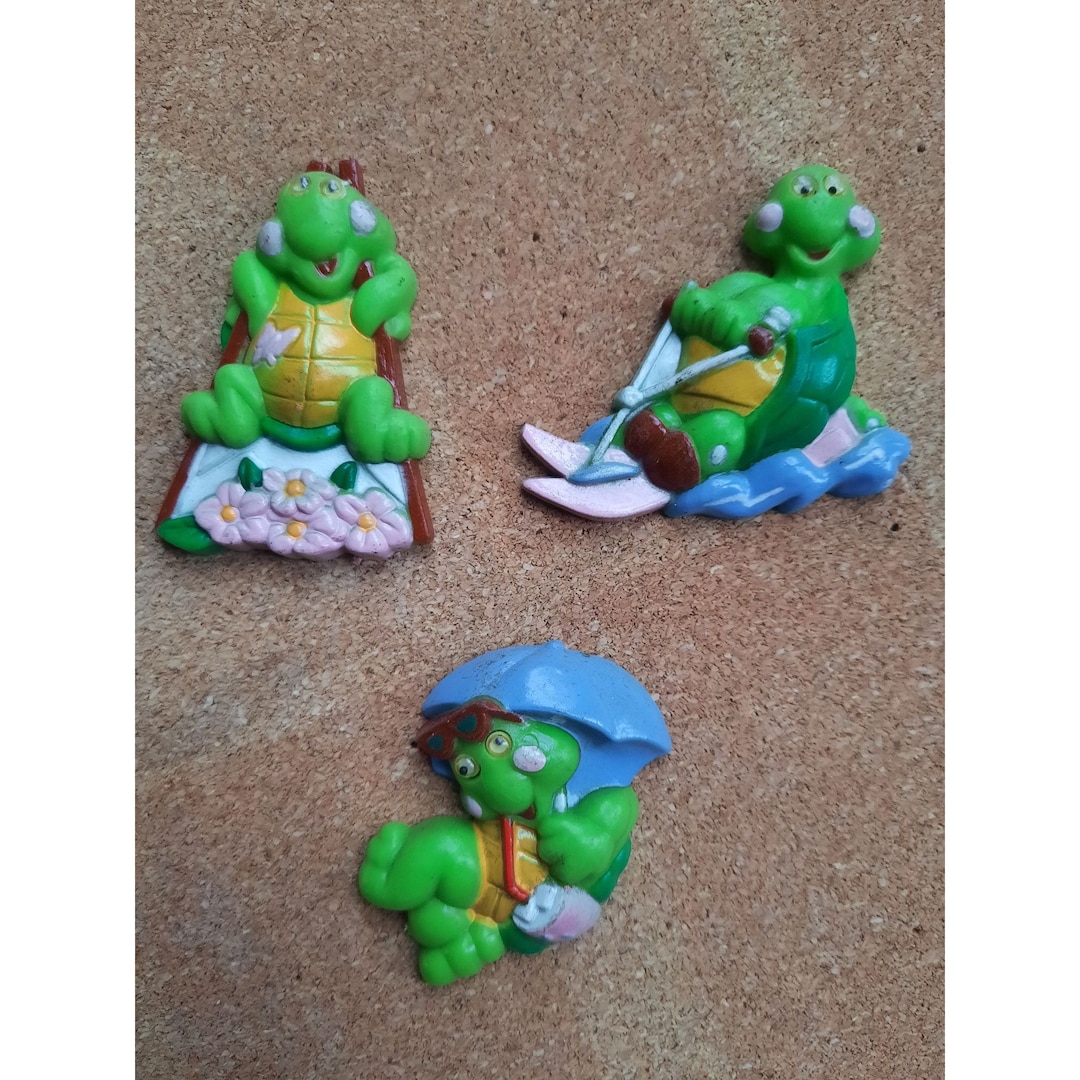 Vintage Blow Mold Magnets Spring Turtle Googly Eyes 3pc Set 1980s - Etsy