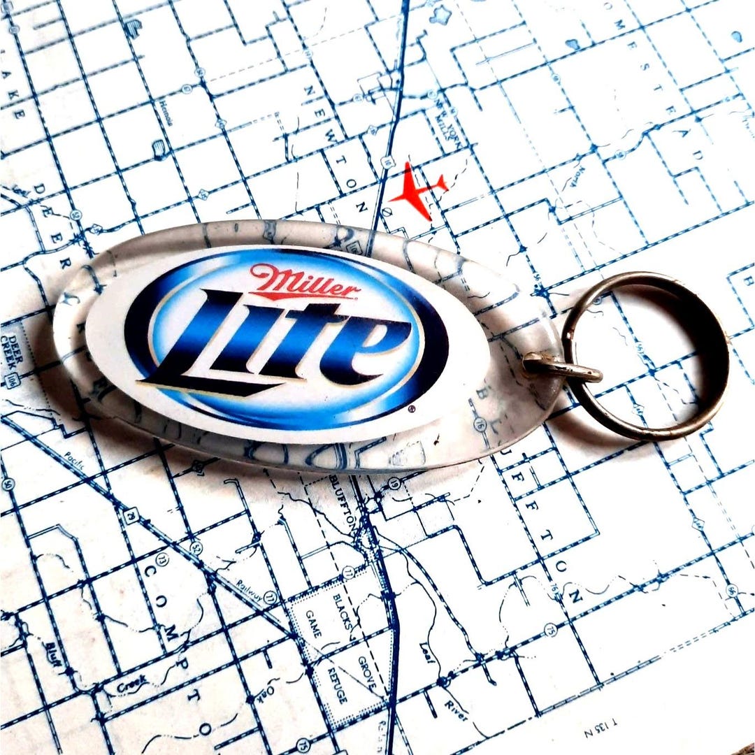 Vintage Miller Lite Beer Oval Keychain Alcohol Advertising 1990s - Etsy