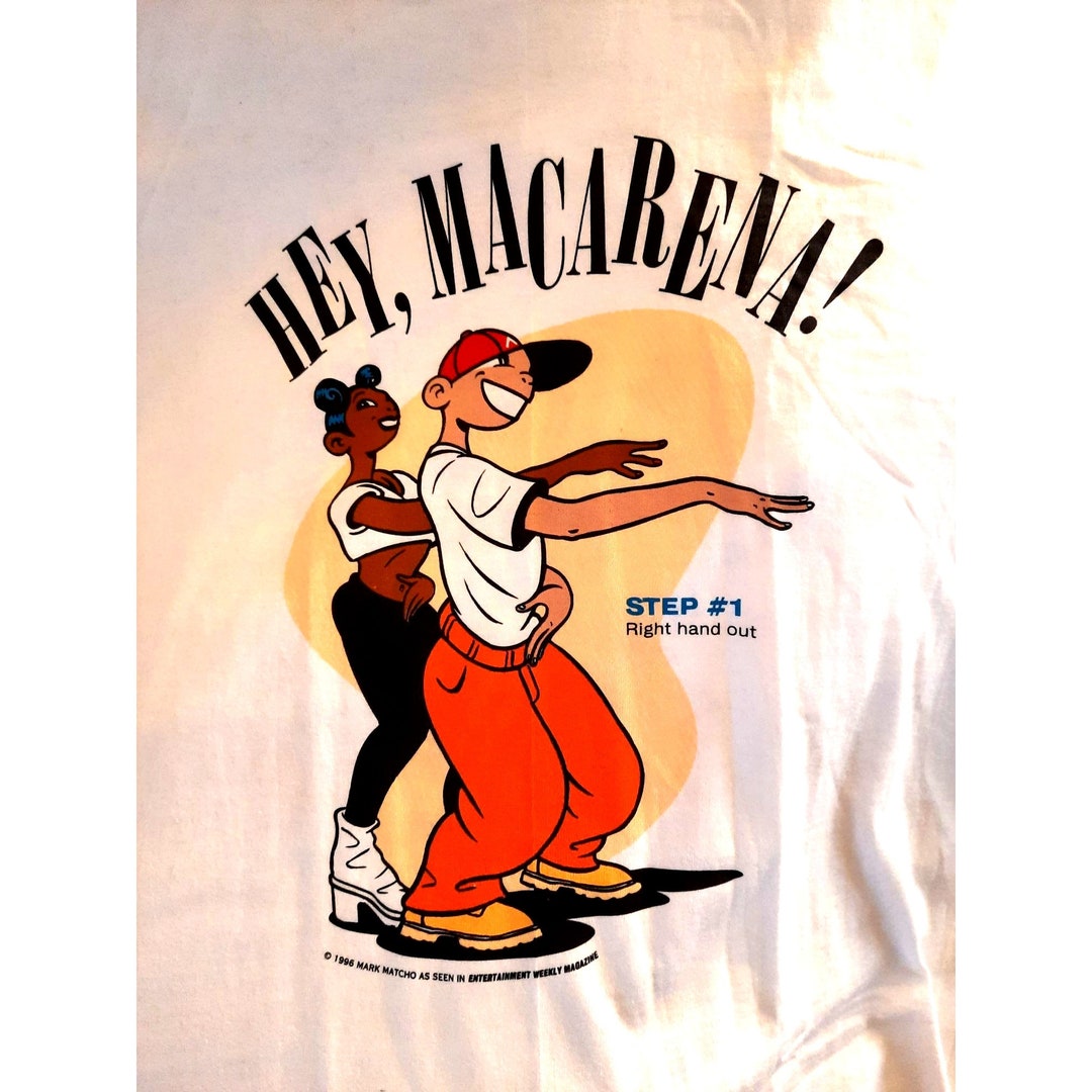 Vintage 1990s Hey Macarena Instruction T-shirt Dead Stock NWOT New - Etsy