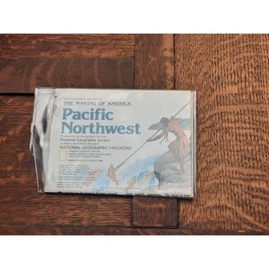 Vintage National Geographic Map the Making of America Pacific Northwest ...