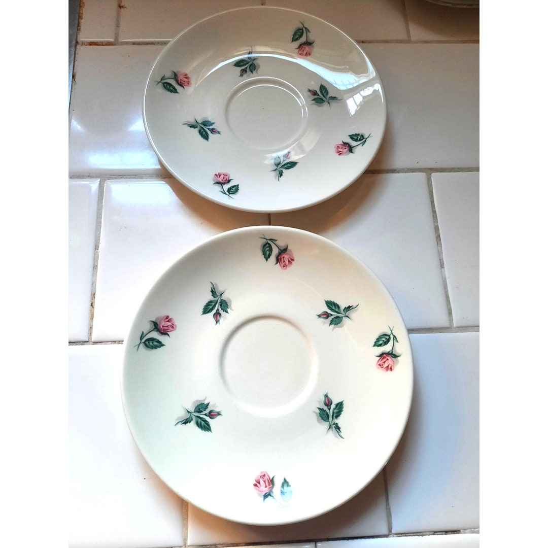 Vintage Steubenville Pottery Co Horizon Pink Tea Rose Bud Tea Cup ...