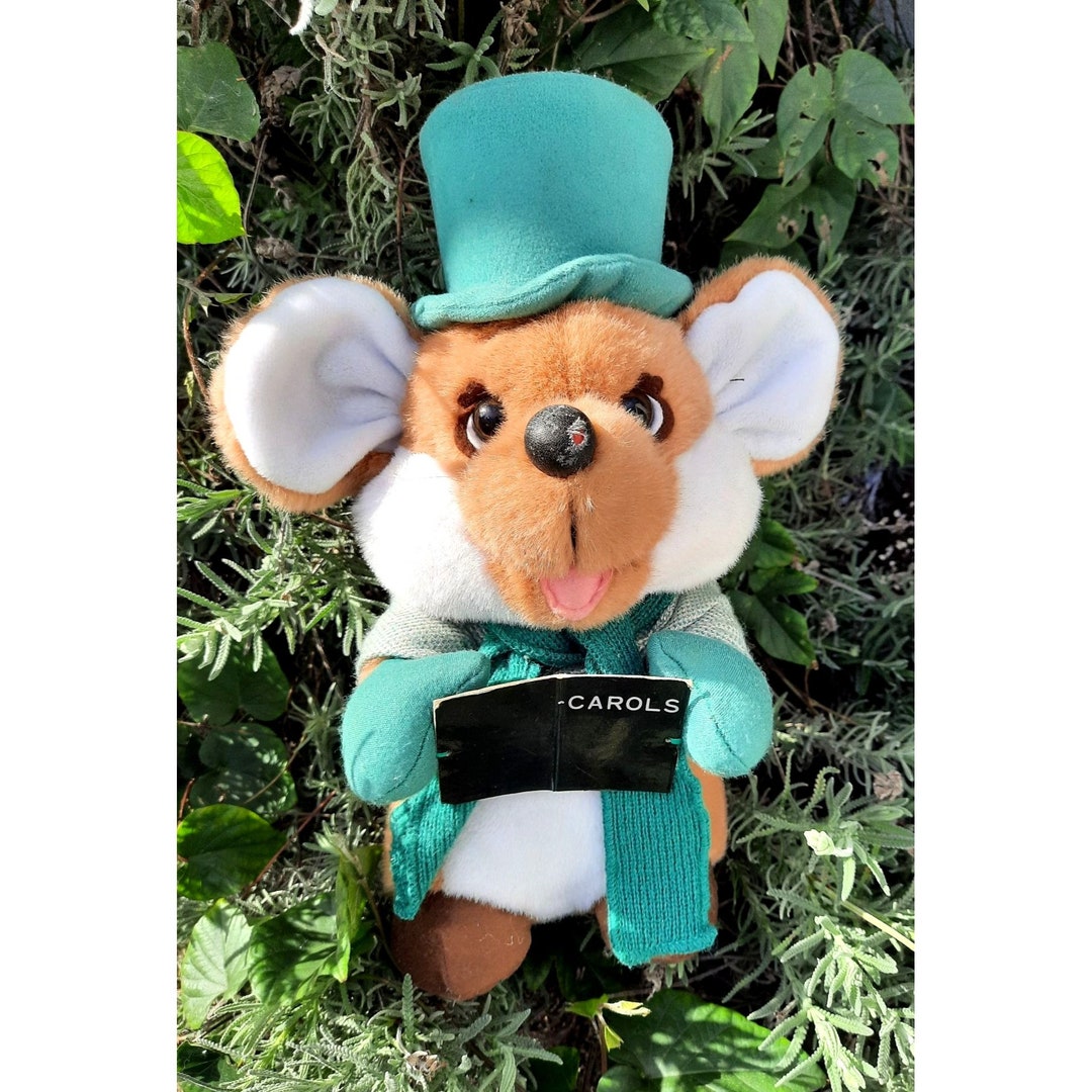 Vintage Plush 1988 Applause Chris Mouse Plush Christmas Mouse Caroler ...