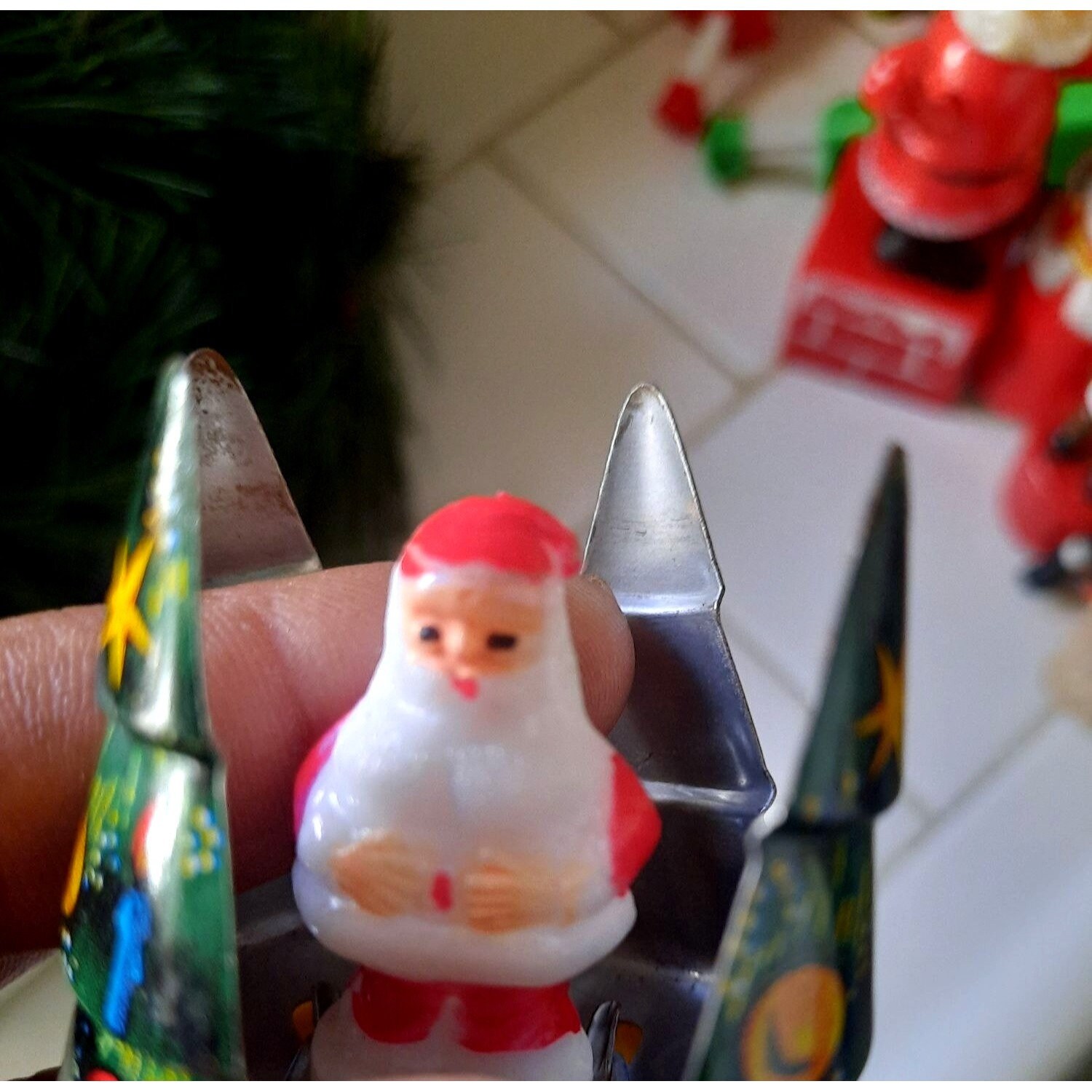 Vintage Tin Toy Push to Spin Christmas Tree Santa Reveal Toy 1950s - Etsy