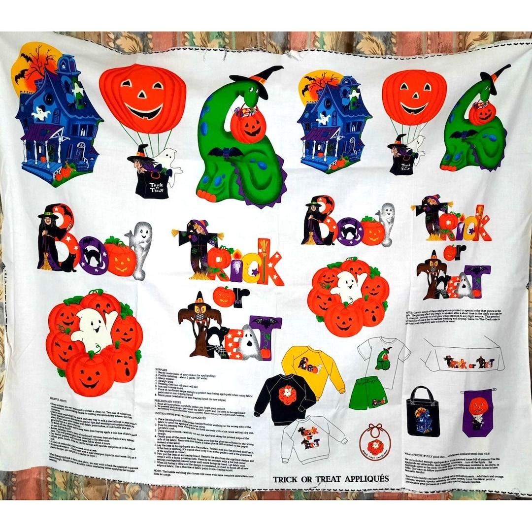 Vintage Soft Book Cranston Print Works Halloween Trick or Treat Project ...
