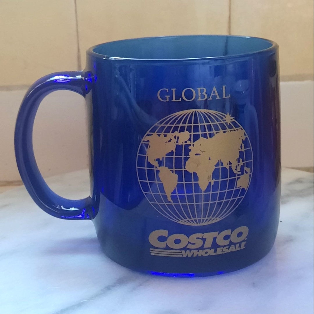 Vintage French Mug Arcoroc Costco Global Mug Advertising Cobalt Blue ...