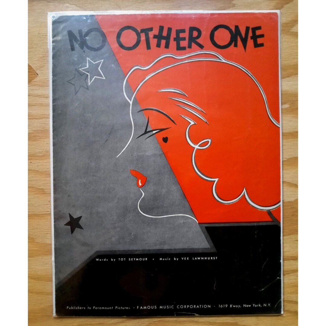 1933 Original Sheet Music No Other One Tease by Tot Seymour & Vee ...