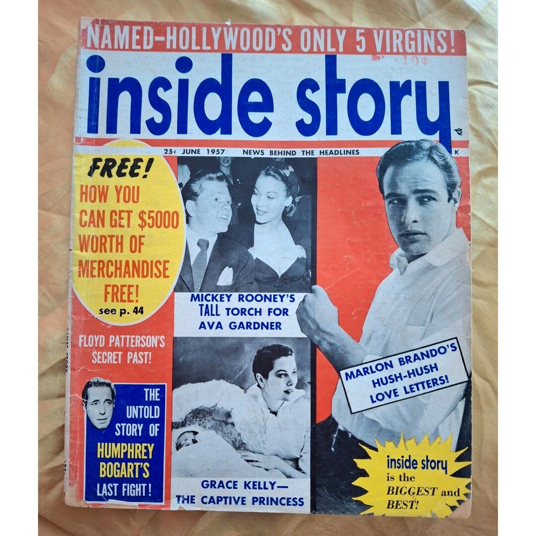 Vintage Pulp Fiction Tabloid Inside Story Magazine June 1957 Vol 3 No 5 ...