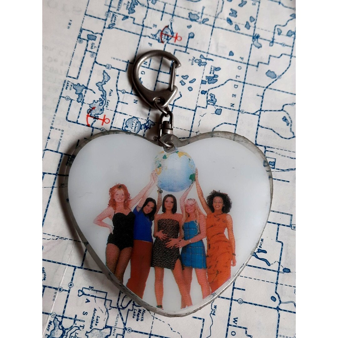 Vintage Keychain Spice Girls Spice World Water Heart Keychain - Etsy