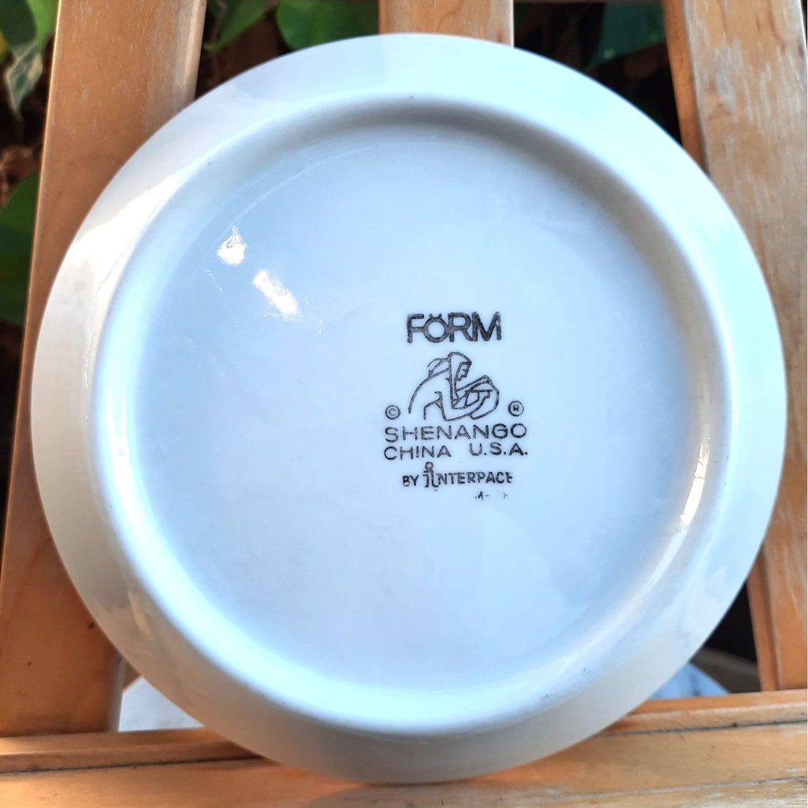 Vintage Shenango Pottery USA Company Form by Interpace Red Rim Dessert ...