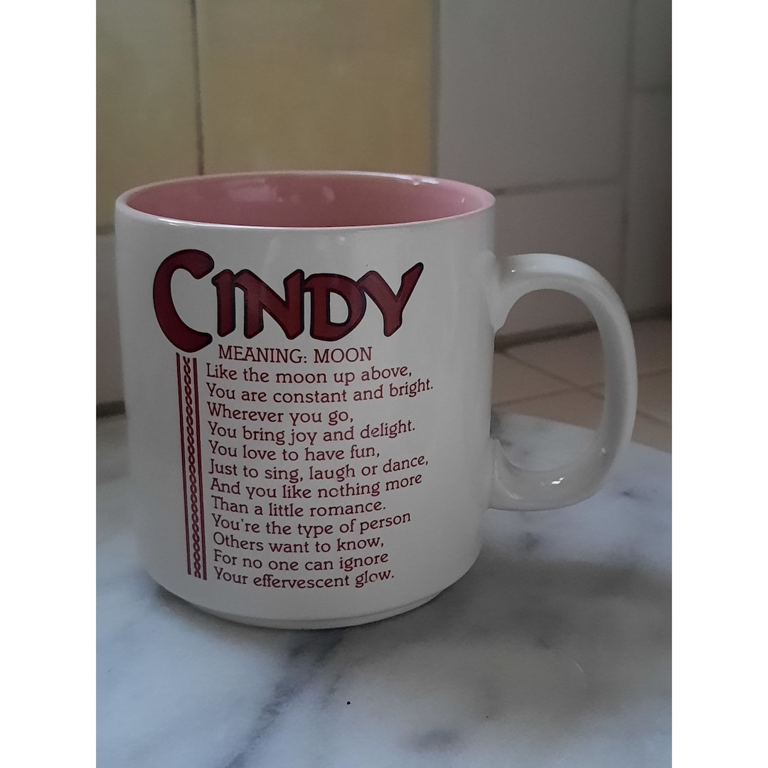 Vintage Mug Cindy Personalized Theme Park Gift Shop Mug 1990s Papel ...