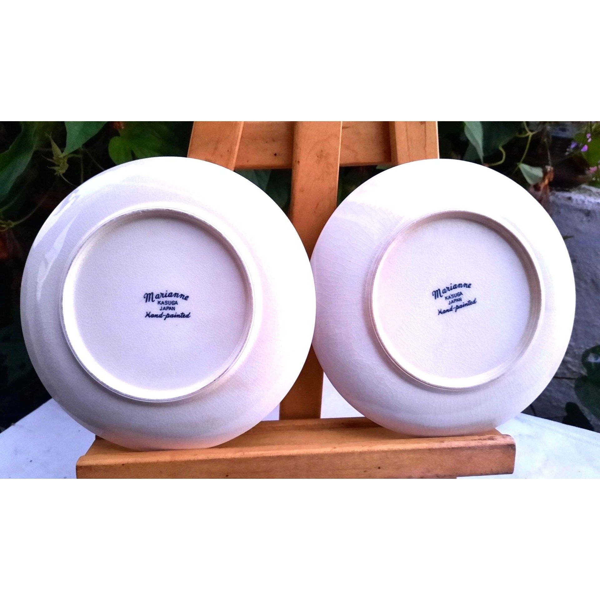 Vintage Kasuga Japan Marianne Hand Painted Rose Bread Dessert - Etsy