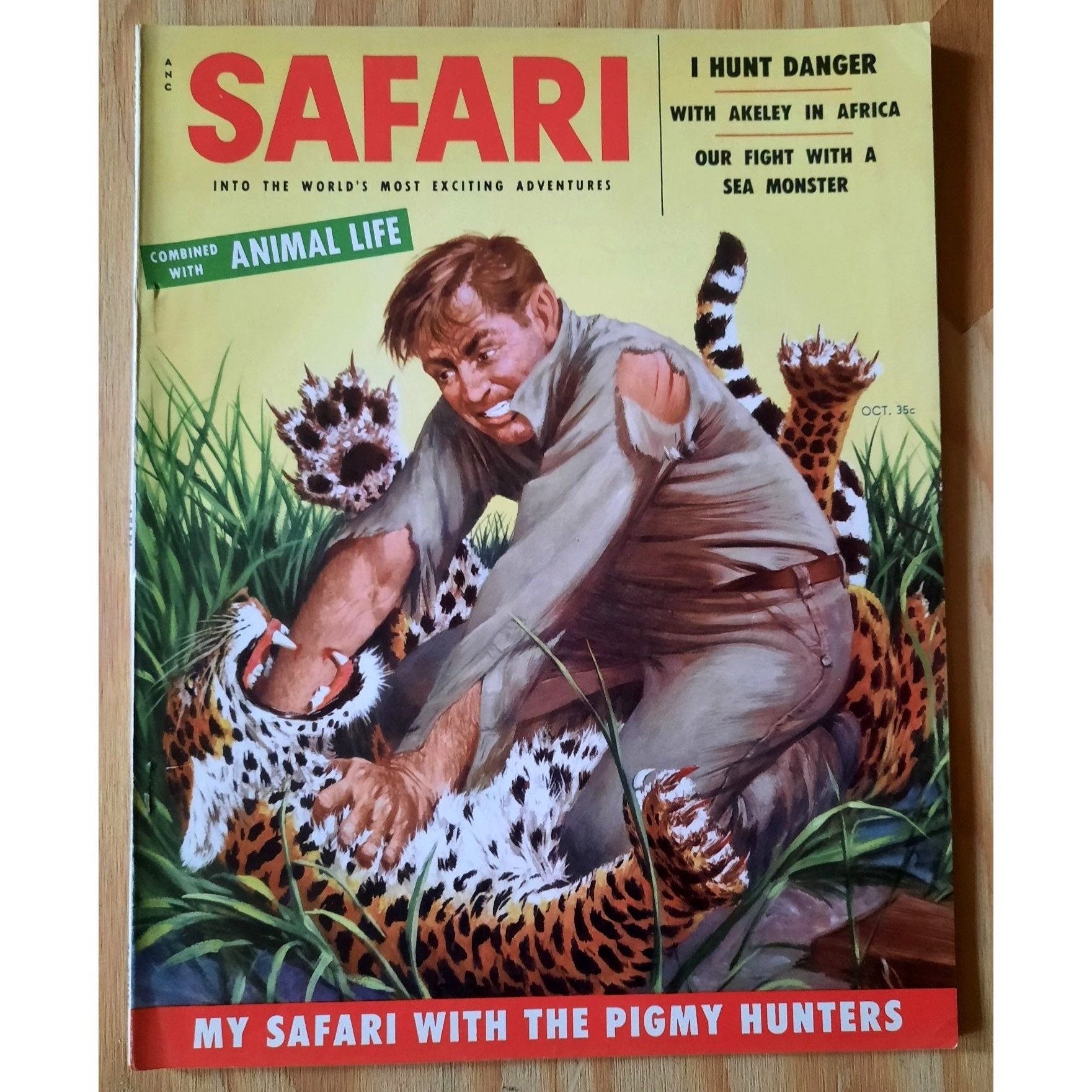 Vintage Tabloid Pulp Fiction Safari Magazine OCT 1955 Vol 2 No 3 ...