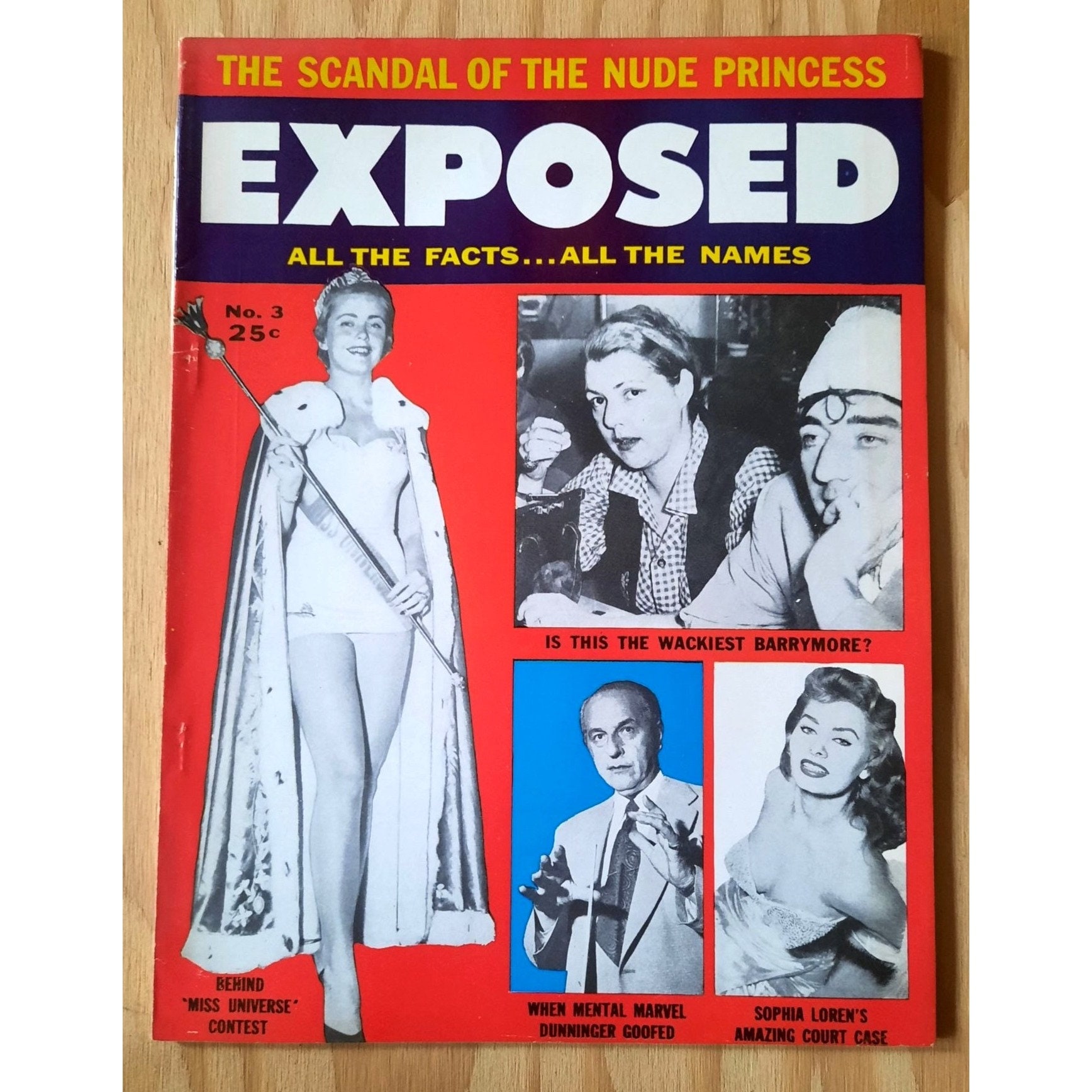 Vintage Tabloid EXPOSED Magazine Jan 1956 Vol 1 No 3 Original 25 Cent ...
