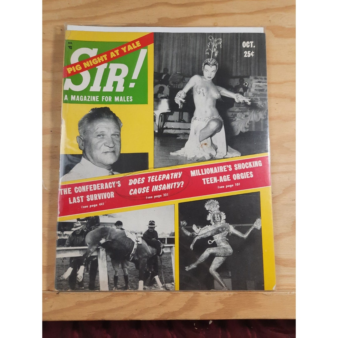 Vintage Sir! A Magazine for Males Magazine Burlesque or Boom Original ...