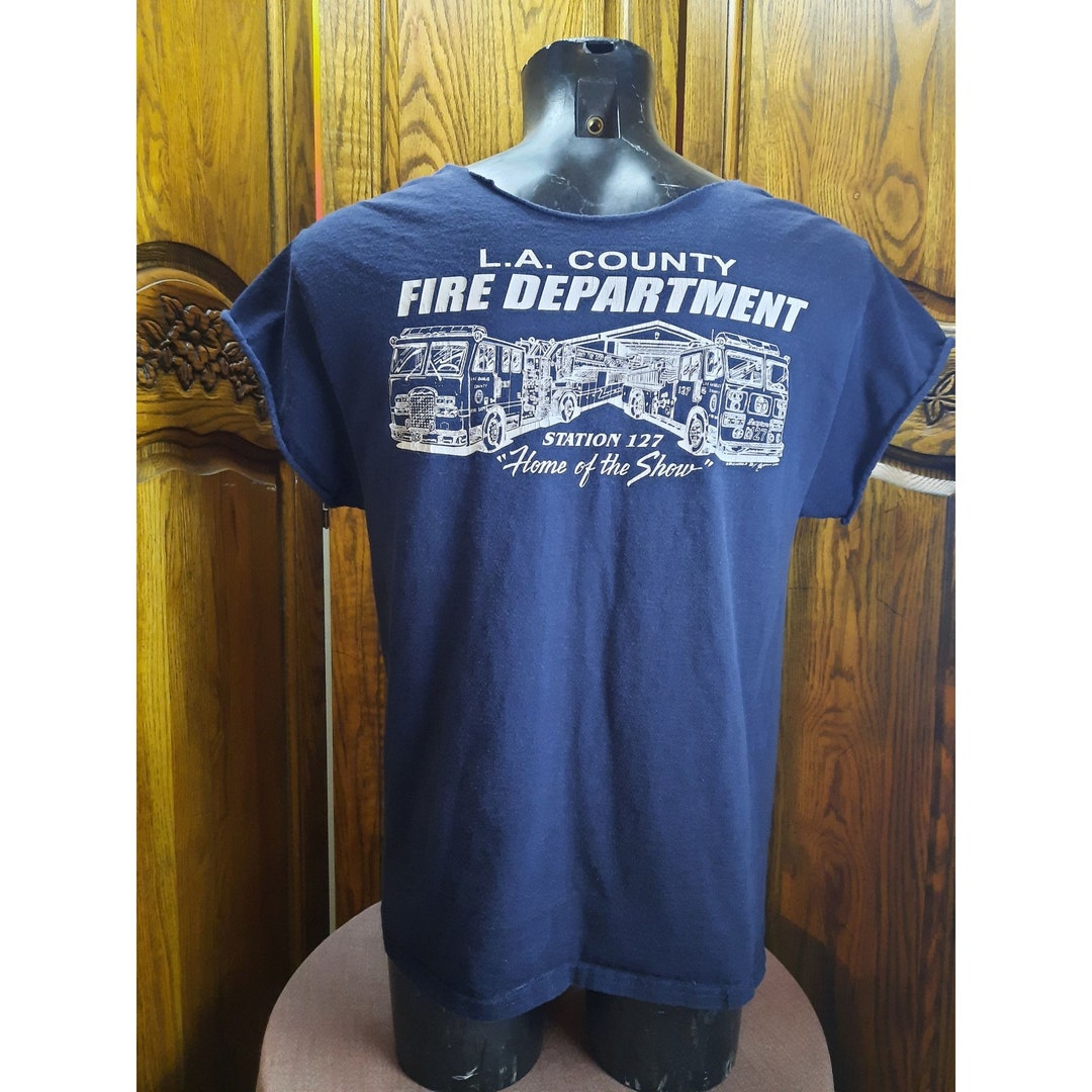 Vintage 1990s XL Tshirt Los Angeles County Fire Dept Carson Light Force ...
