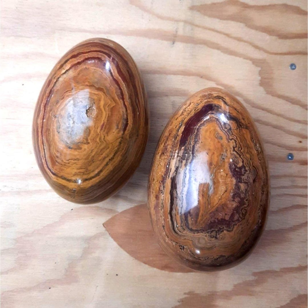 Vintage African Shona Tribe Carved Large Soapstone Eggs Fertility ...