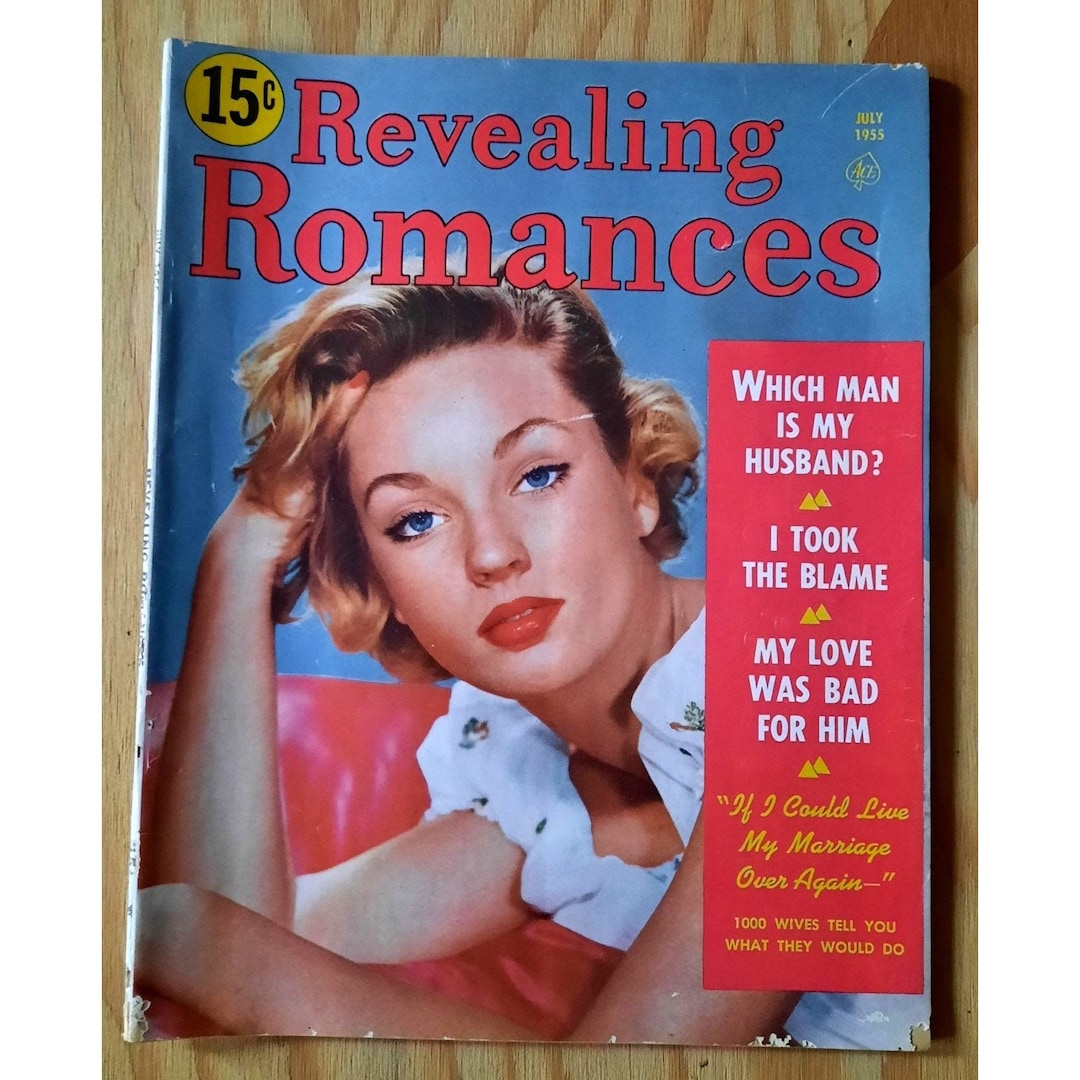 Vintage Pulp Fiction Tabloid Revealing Romances Magazine July 1955 No ...