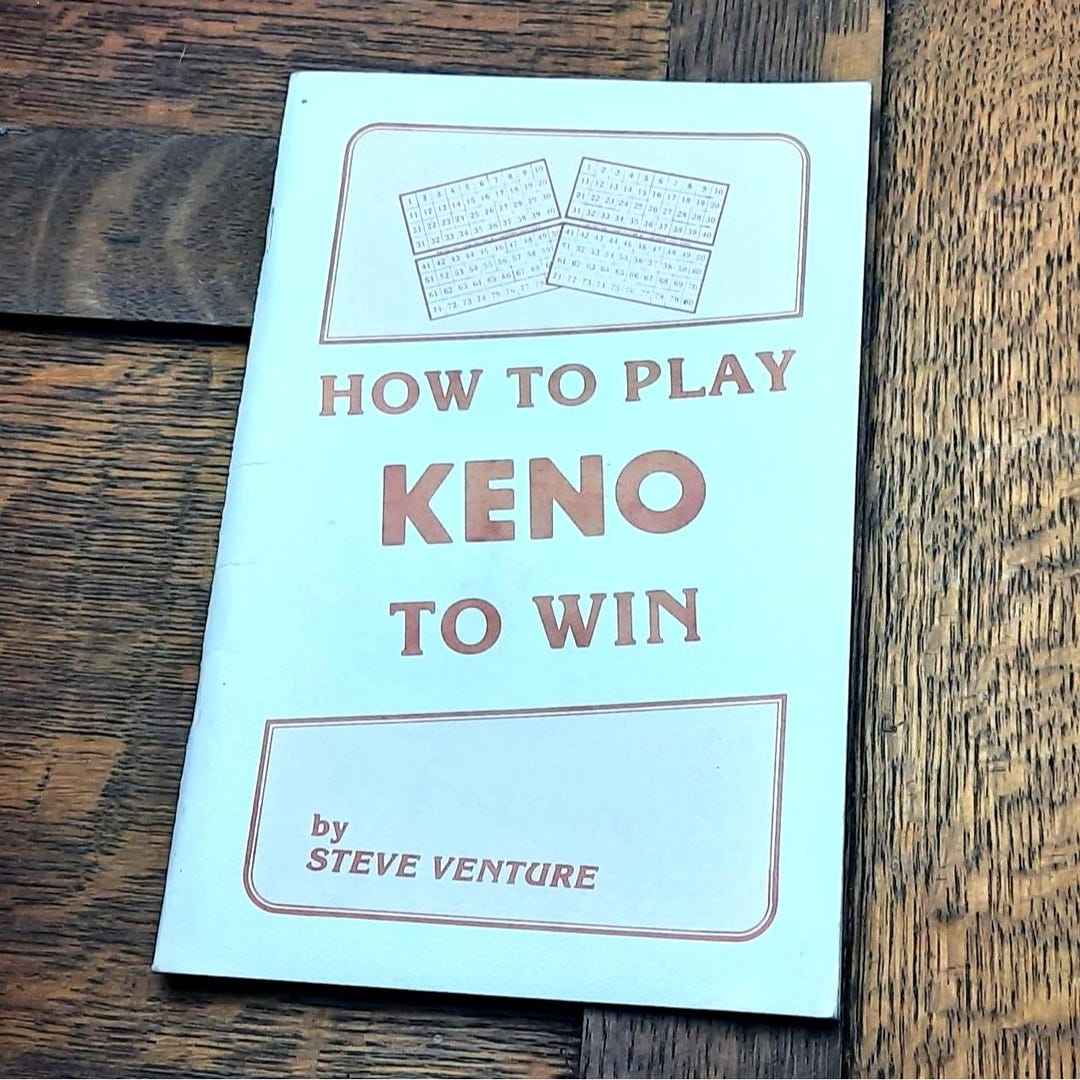 Vintage How to Play Keno to Win Steve Venture Booklet 1981 - Etsy